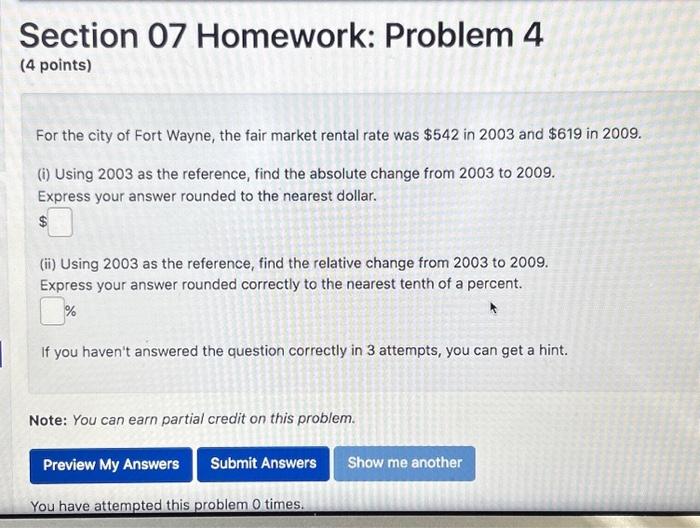 Solved Section 07 Homework: Problem 4 (4 points) For the | Chegg.com