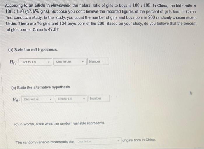 Solved According to an article in Newsweek, the natural | Chegg.com