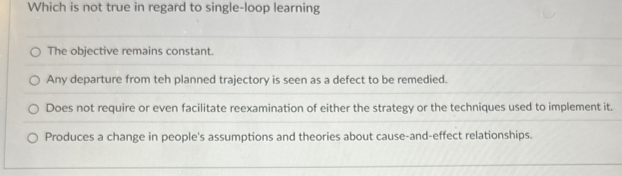 Solved Which is not true in regard to single-loop | Chegg.com