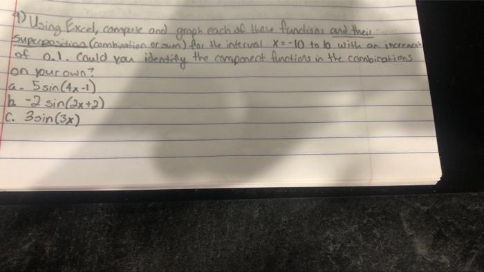 Solved Using Excely, compute. ond graph.coch de dhane | Chegg.com