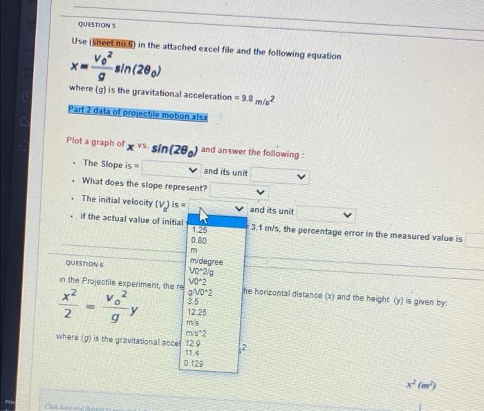 Solved QUESTIONS Use (sheet no.6) in the attached excel file | Chegg.com