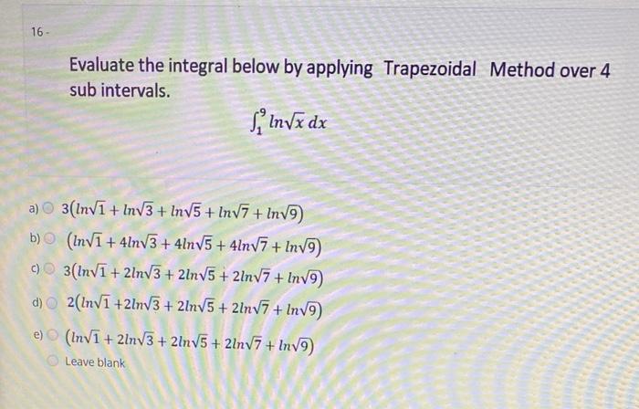 Solved 16 Evaluate the integral below by applying | Chegg.com