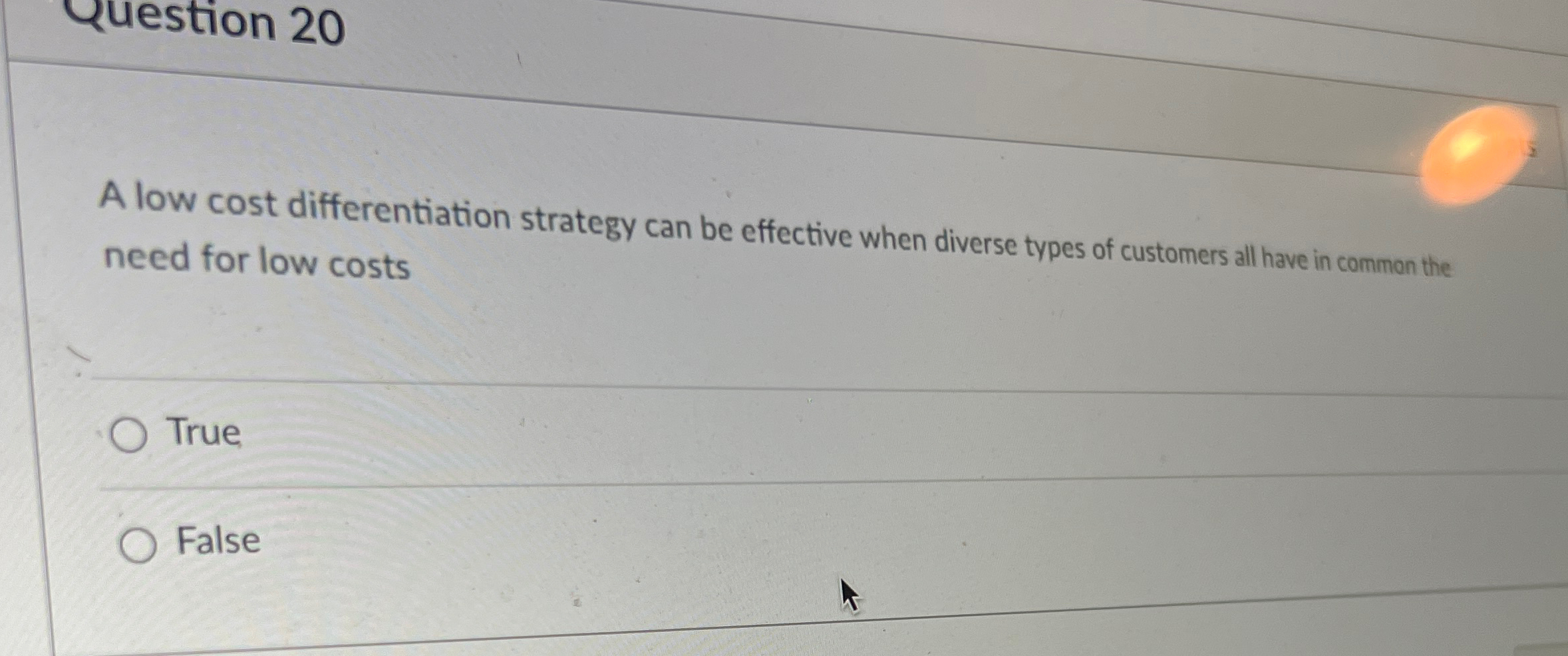 Solved A low cost differentiation strategy can be effective | Chegg.com