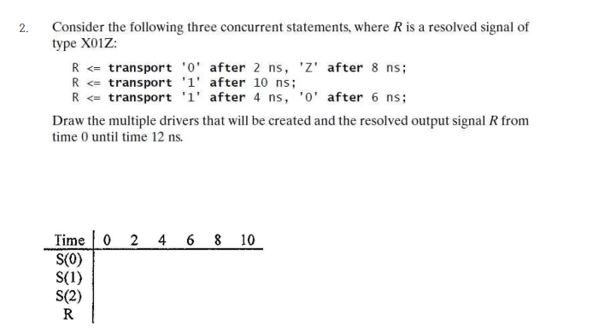 Solved Consider the following three concurrent statements, | Chegg.com