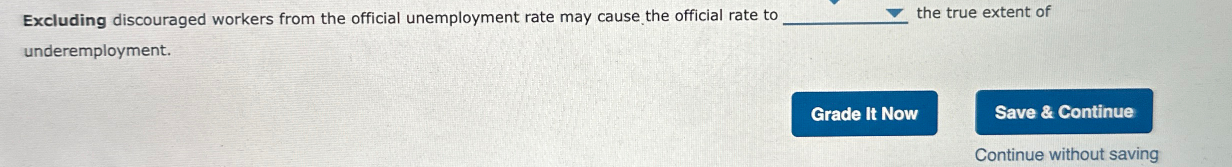 Solved Excluding discouraged workers from the official | Chegg.com