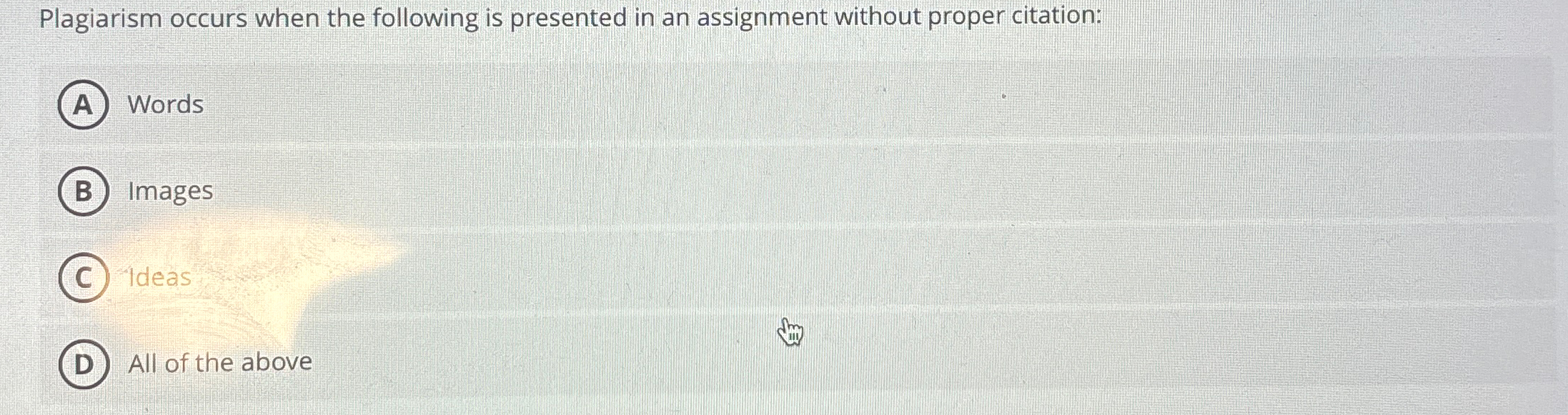 Solved Plagiarism occurs when the following is presented in | Chegg.com