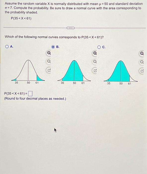 Solved Assume the random variable X is normally distributed | Chegg.com