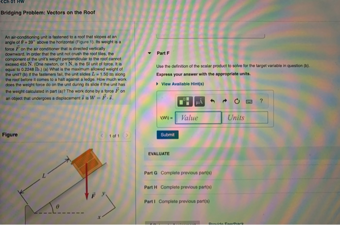 Solved Bridging Problem: Vectors on the Roof Part F An | Chegg.com