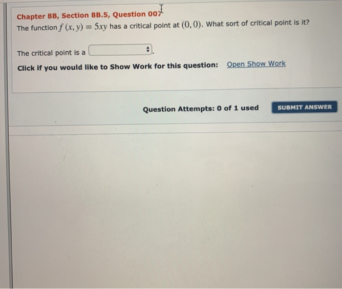 Solved Chapter 8B, Section 8B.5, Question 00zl The function | Chegg.com