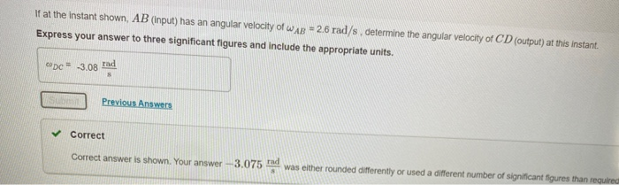Solved The two-link mechanism serves to amplify angular | Chegg.com