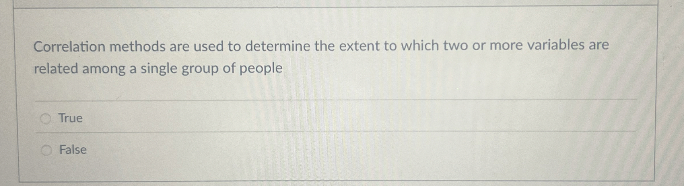 Solved Correlation methods are used to determine the extent | Chegg.com