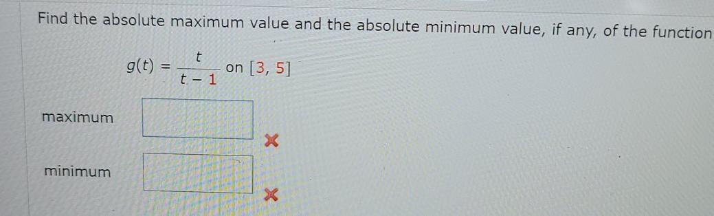 Solved Find the absolute maximum value and the absolute | Chegg.com