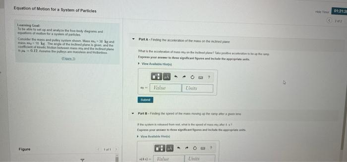 Solved Equation of Motion for a System of Particles Home | Chegg.com