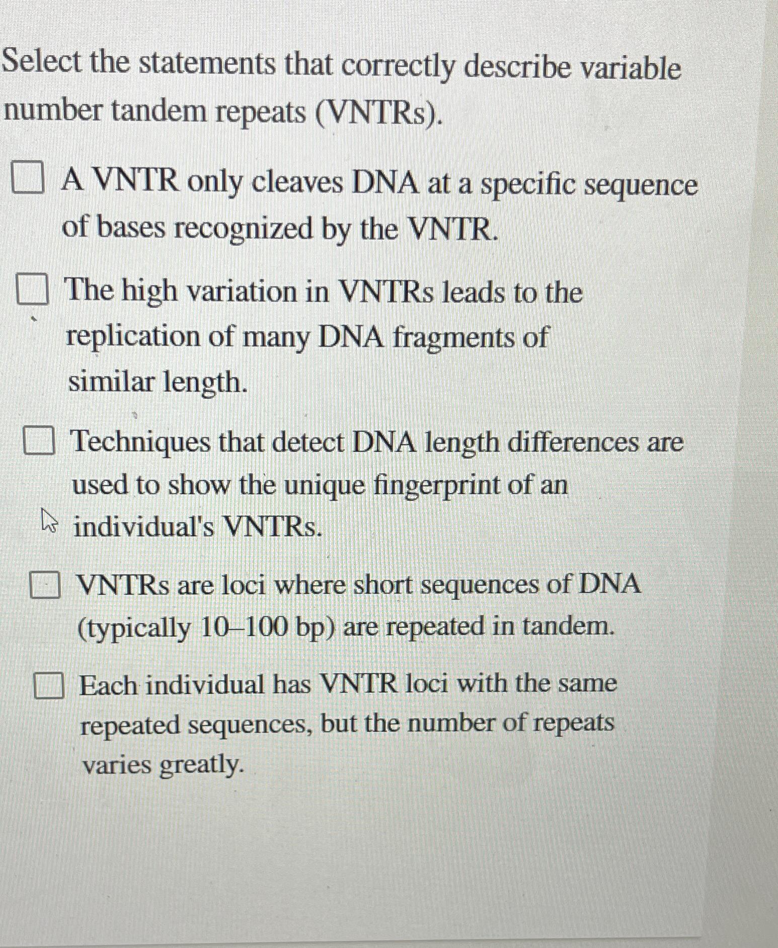 Solved Select the statements that correctly describe | Chegg.com