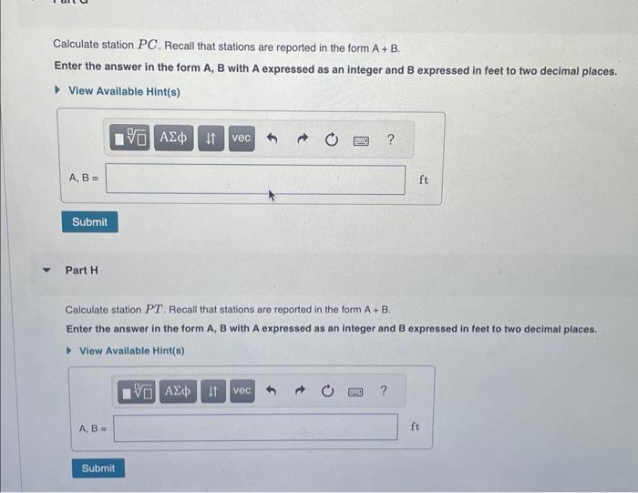 Solved A railroad curve has Dc=5∘00′,I=26∘00′, and PI | Chegg.com