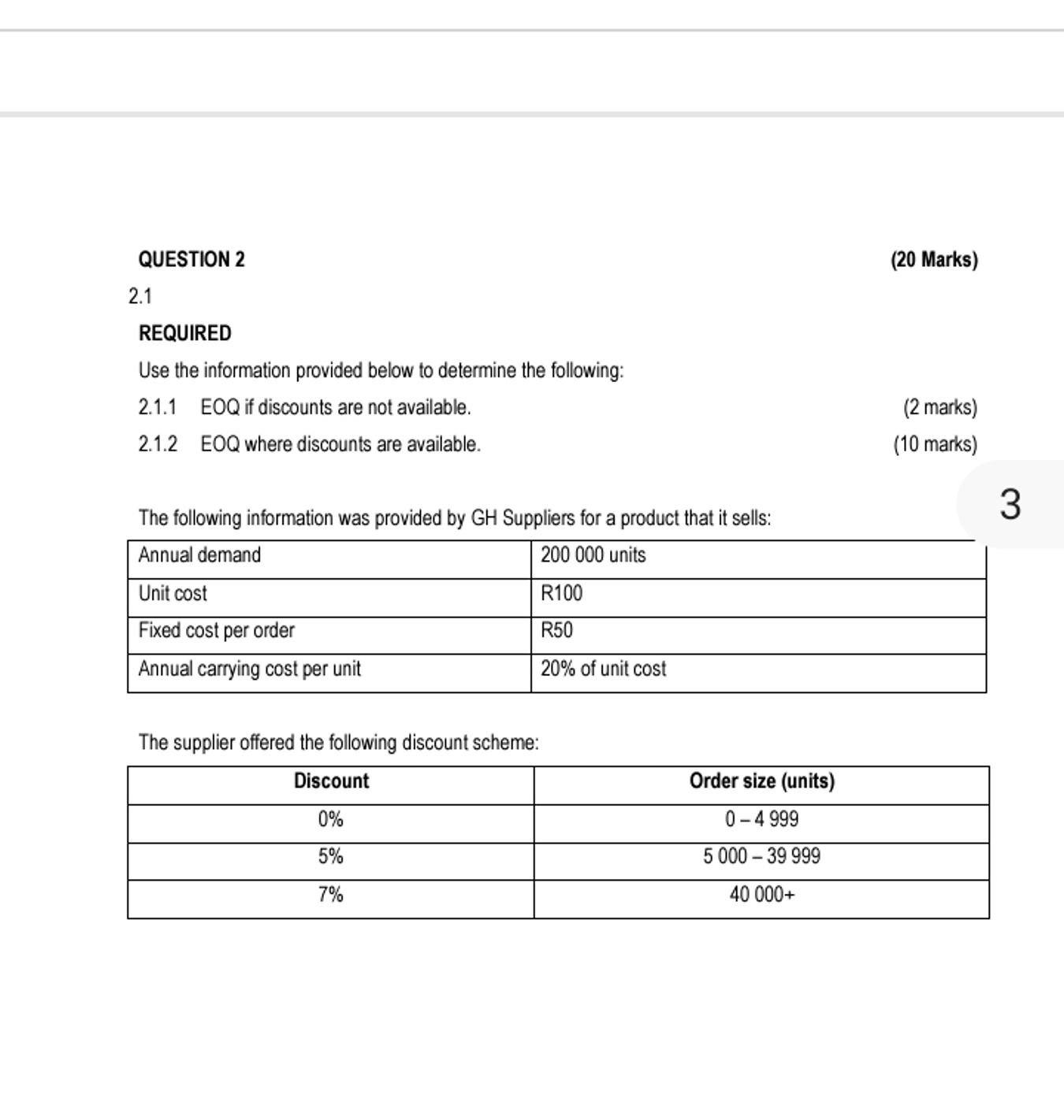 Solved Question 2 20 ﻿marks 2 1requireduse The Information