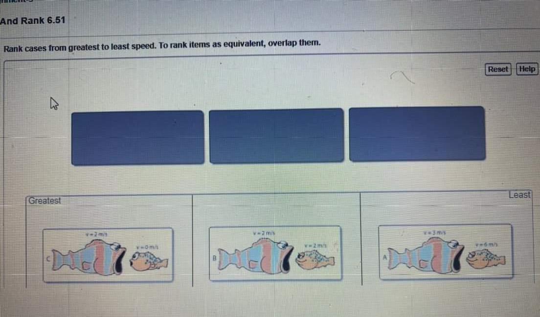 Solved d Rank 6.5 Greatest =A hungry fish is about to have | Chegg.com