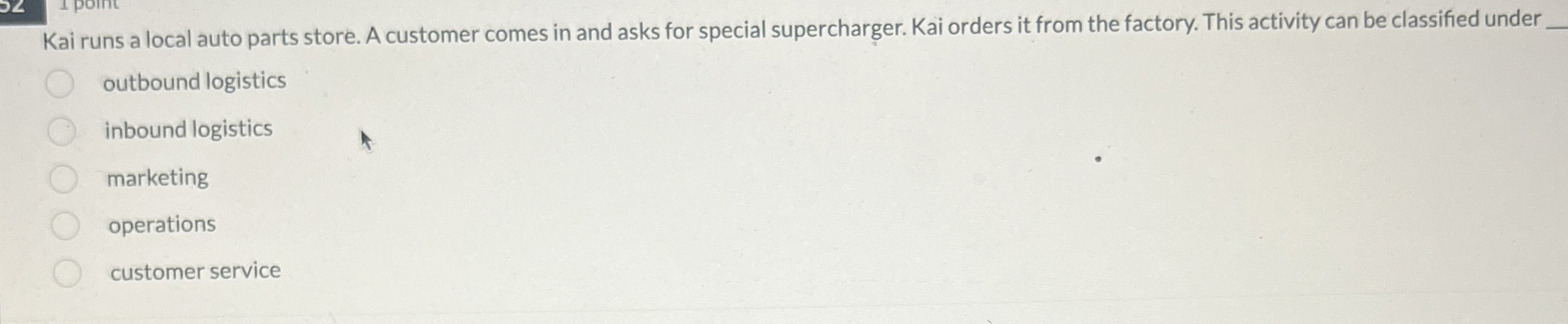 Solved Kai runs a local auto parts store. A customer comes | Chegg.com