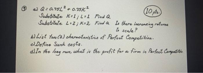Solved b. Calculate MRTS : Open with Google Docs AL Q FC VC | Chegg.com