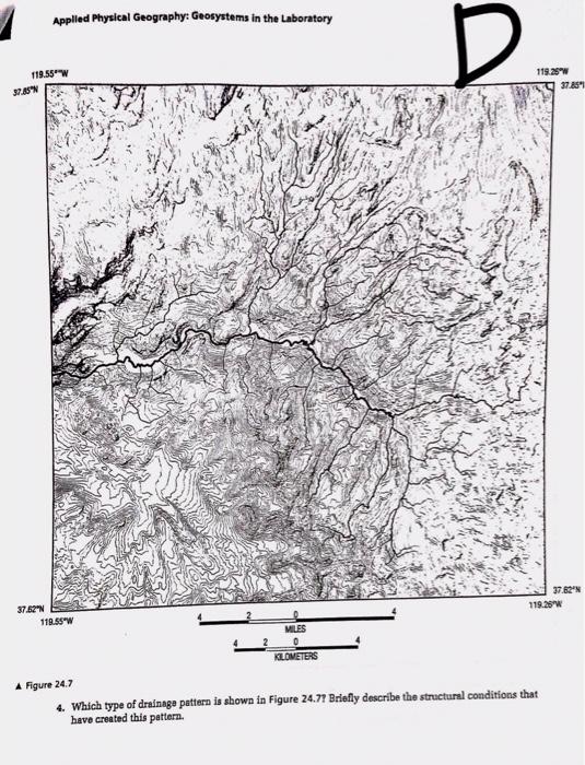 Solved Exercise 1: Fluvial Drainage Patterns \& Features | Chegg.com