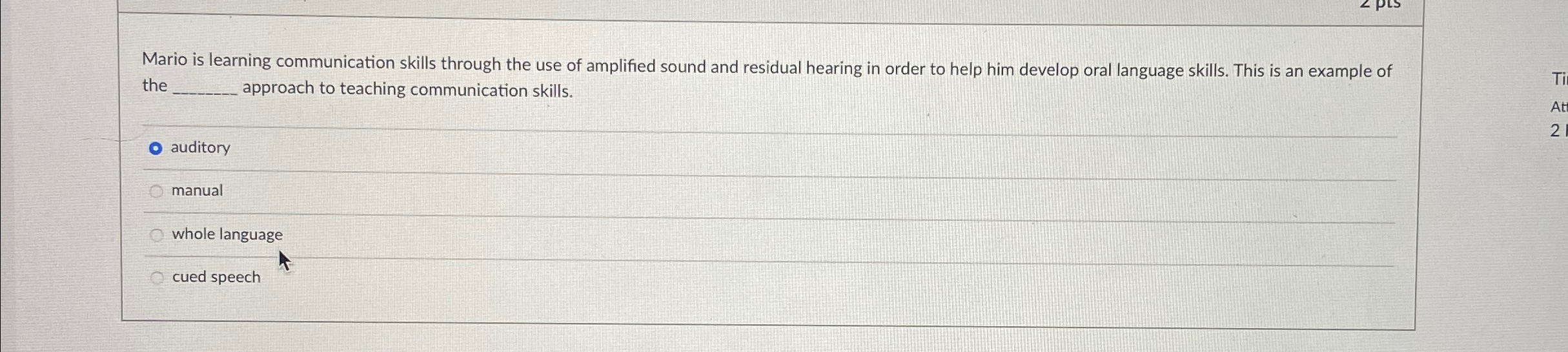 Solved Mario is learning communication skills through the | Chegg.com