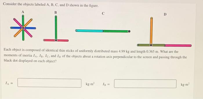 Solved Consider the objects labeled A, B, C, and D shown in | Chegg.com