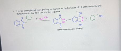 Solved F. ﻿Provide a complete electron-pushing mechanism for | Chegg.com