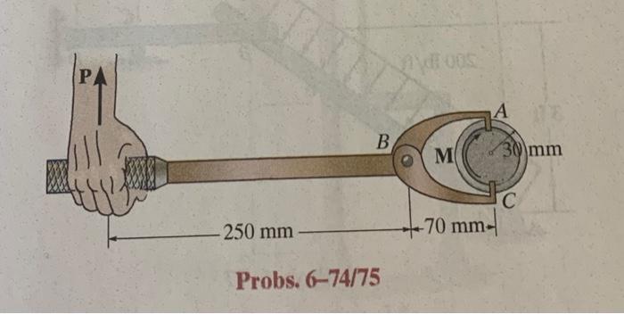 Solved 6-74. The two ends of the spanner wrench fit loosely | Chegg.com