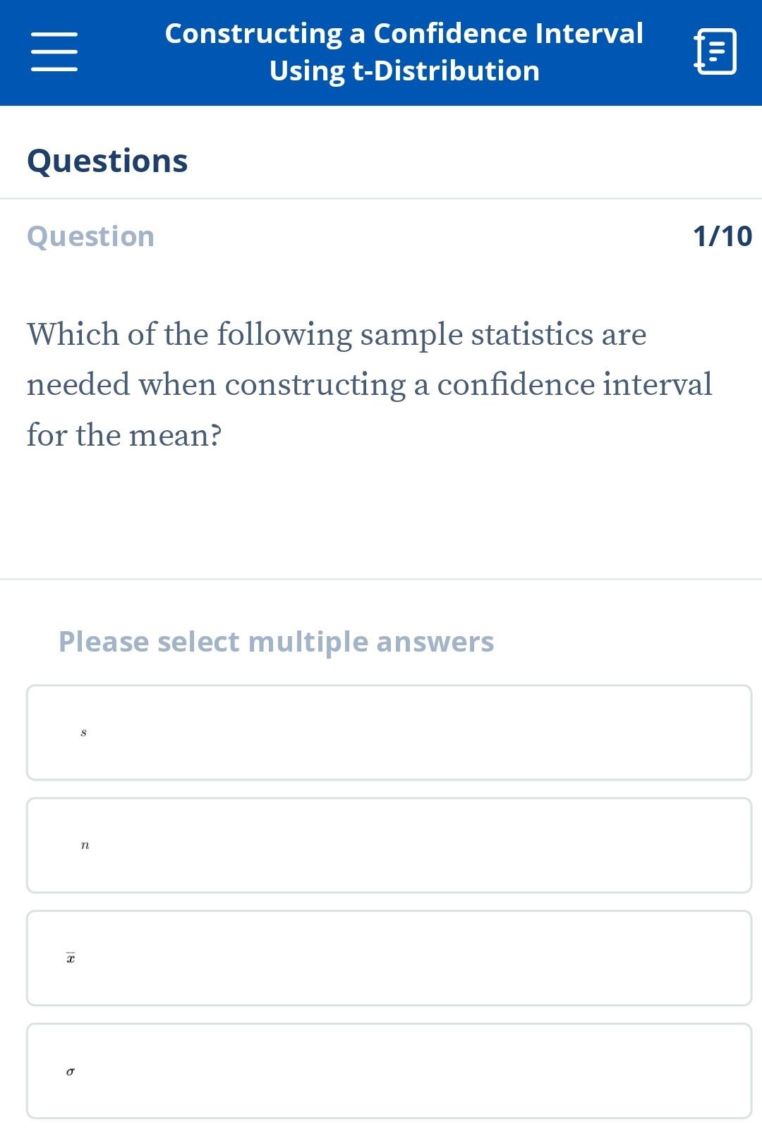 Solved Iii Constructing A Confidence Interval Using Chegg
