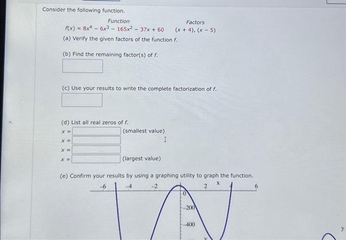 Consider The Following Function Function Fx 8x4 