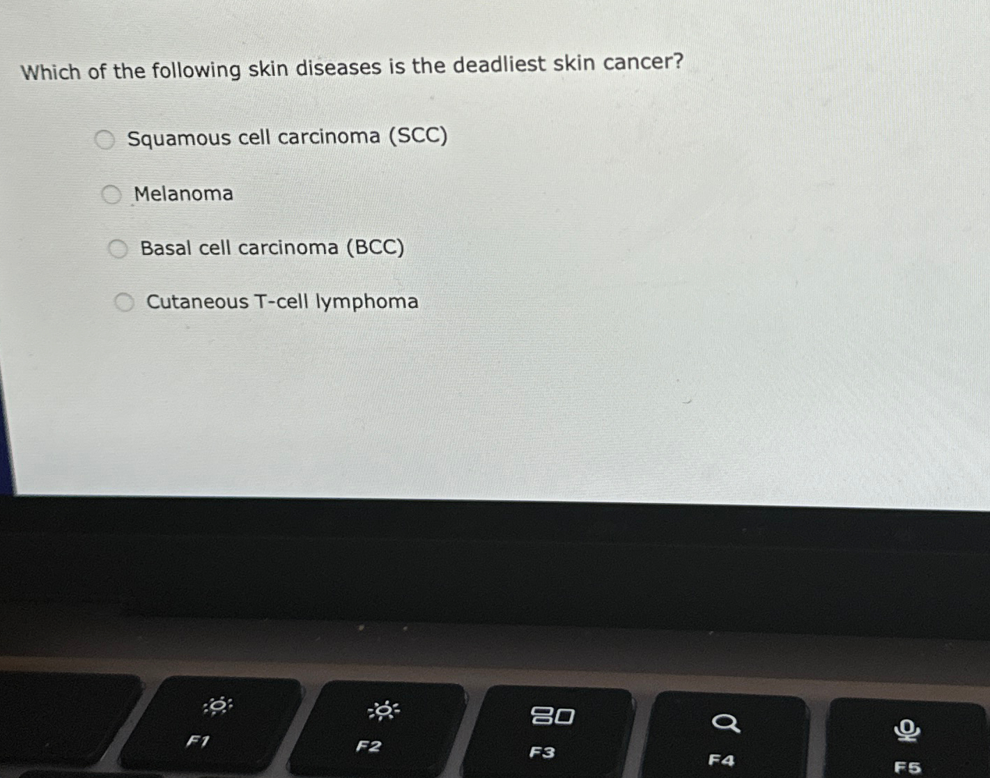 Solved Which of the following skin diseases is the deadliest | Chegg.com