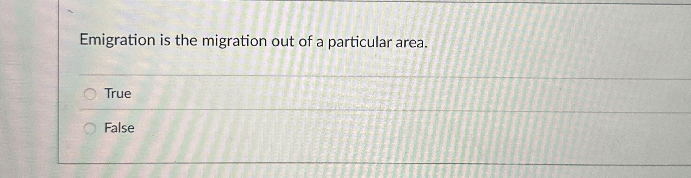 Solved Emigration is the migration out of a particular | Chegg.com