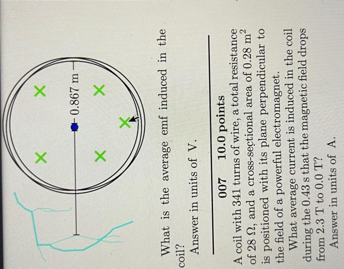 Solved What is the average emf induced in the coil? Answer | Chegg.com