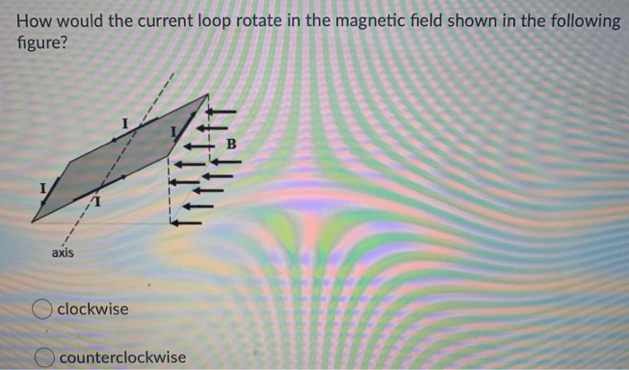 Solved How would the current loop rotate in the magnetic | Chegg.com