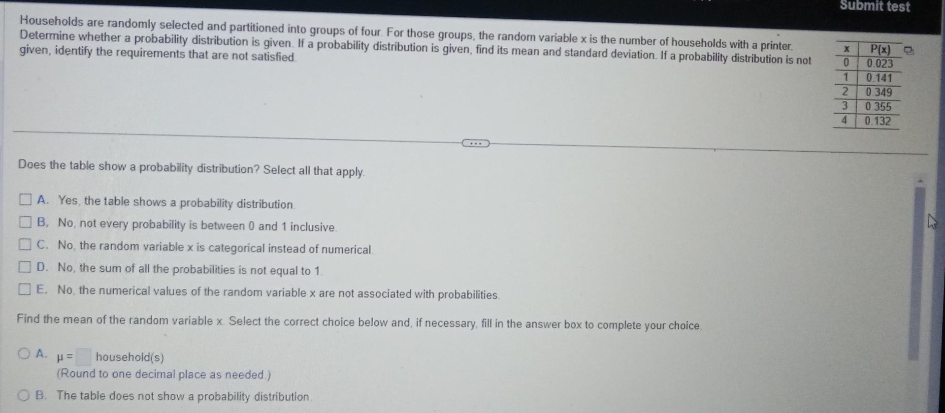 Solved Households are randomly selected and partitioned into | Chegg.com