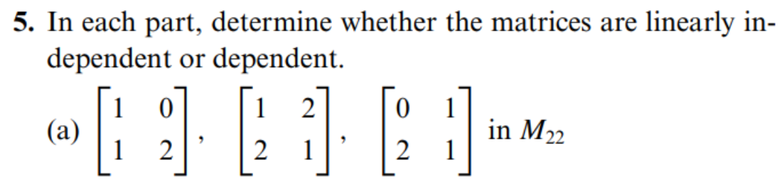 Solved In each part, determine whether the matrices are | Chegg.com