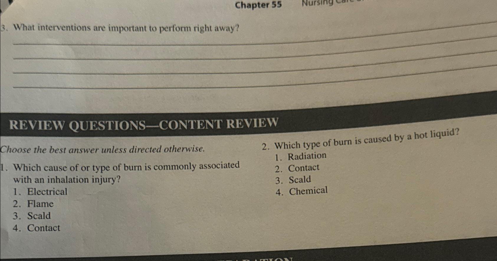 Solved Chapter 553. ﻿What interventions are important to | Chegg.com