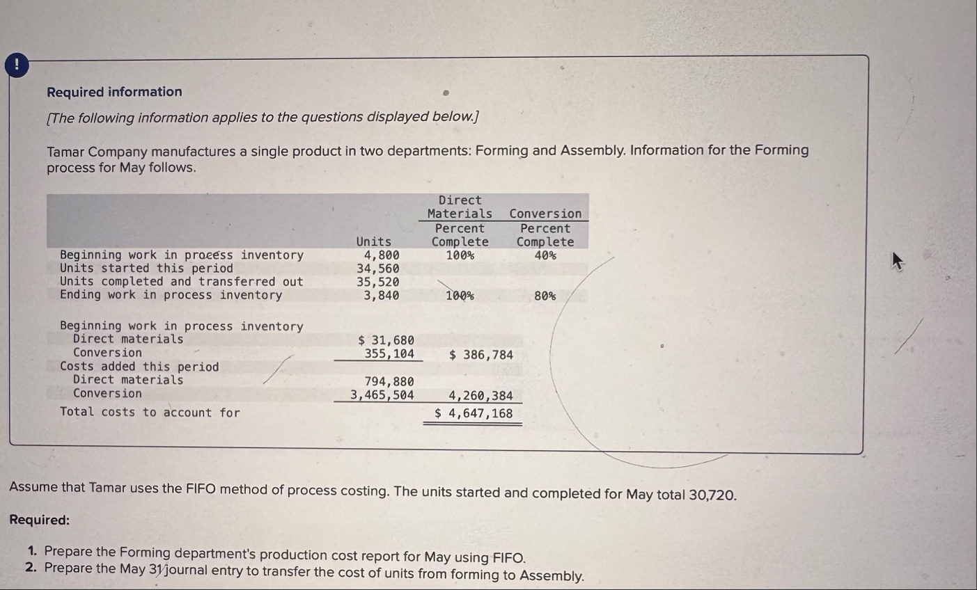 Solved !Required information[The following information | Chegg.com