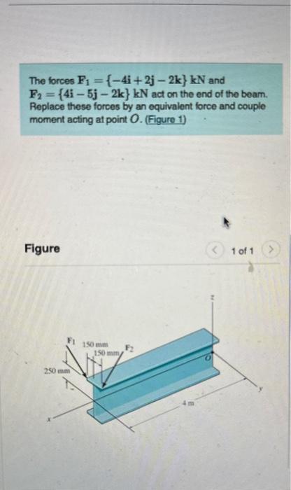 Solved The forces F1={−4i+2j−2k}kN and F2={4i−5j−2k}kN act | Chegg.com