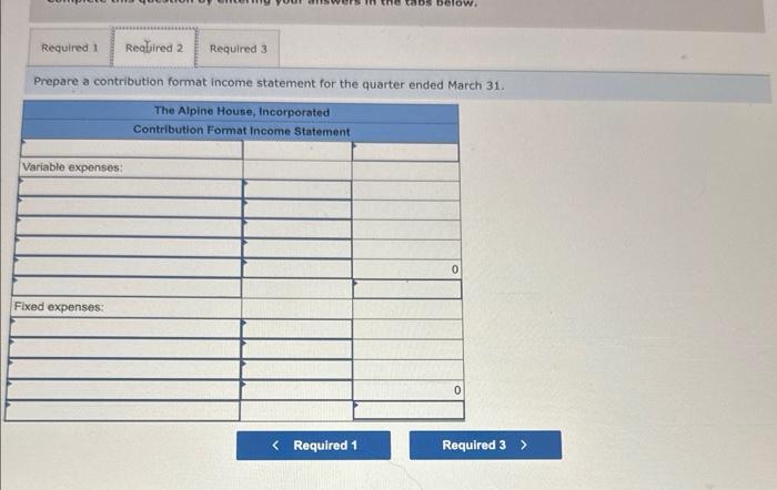 Solved Prepare a contribution format income statement | Chegg.com