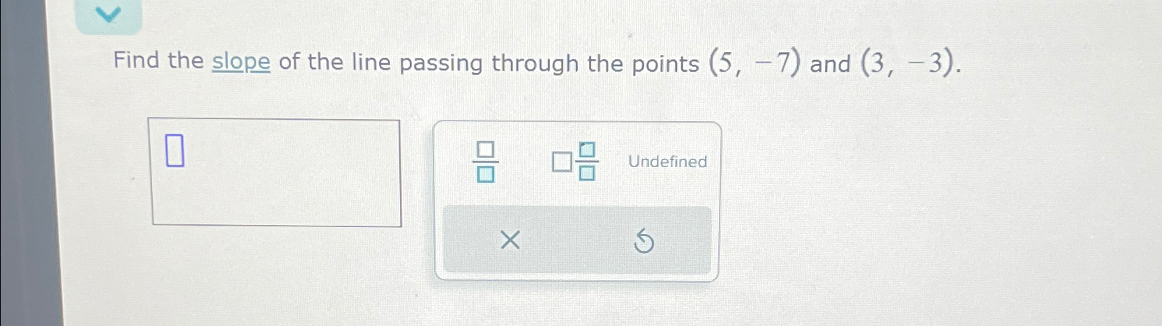 Solved Find the slope of the line passing through the points | Chegg.com