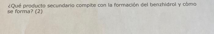 Solved BENZHYDROL BY GRIGNARD REACTION EXPERIMENT1) What | Chegg.com
