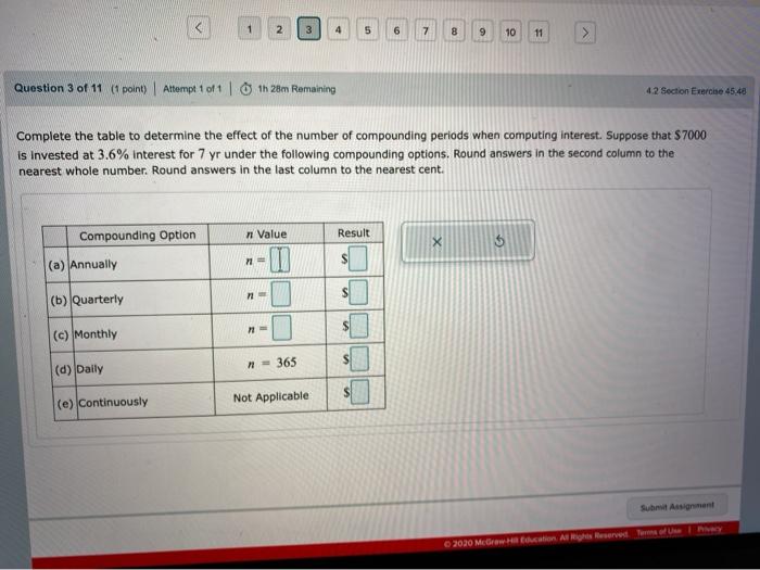 Solved 1 2 3 4 5 6 7 8 9 10 11 Question 3 of 11 point) | Chegg.com
