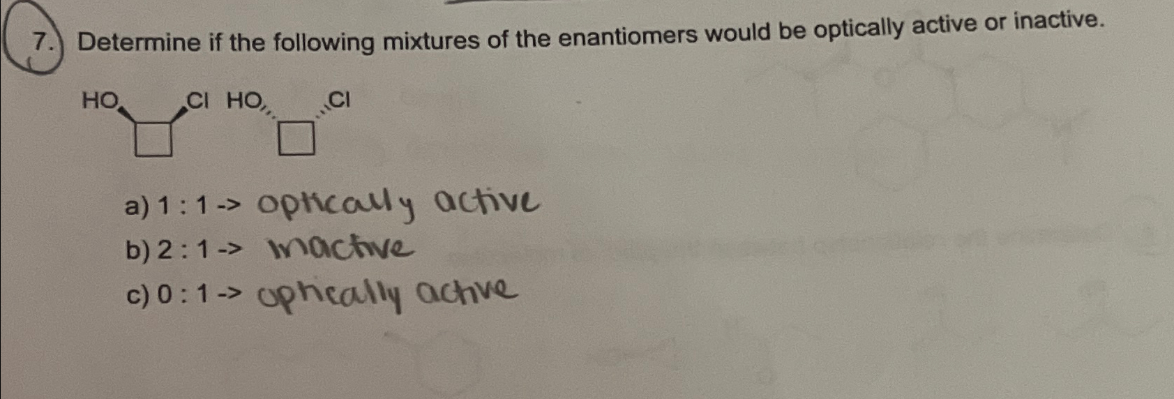 Solved Determine if the following mixtures of the | Chegg.com