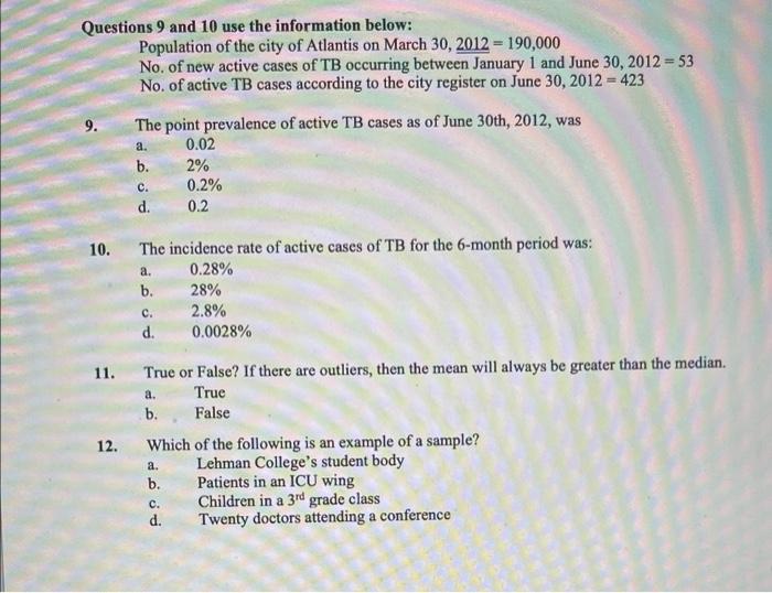 Solved Questions 9 and 10 use the information below: | Chegg.com