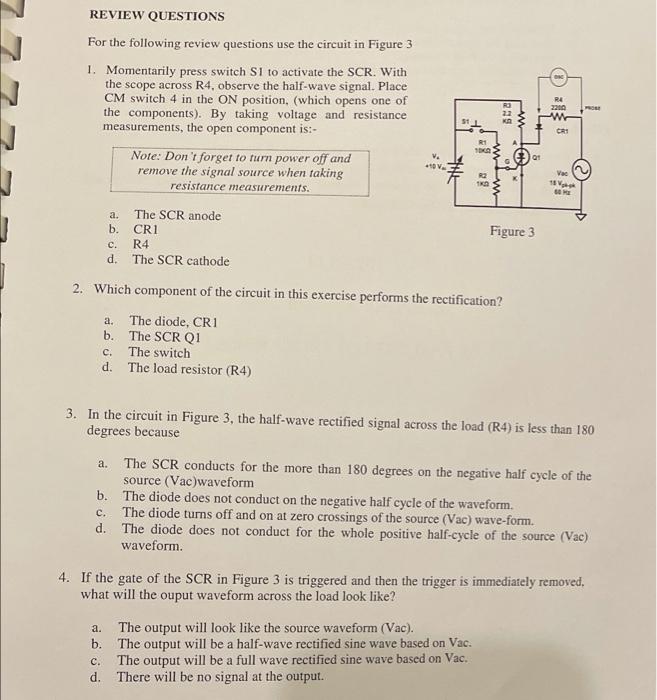Solved REVIEW QUESTIONS For the following review questions | Chegg.com
