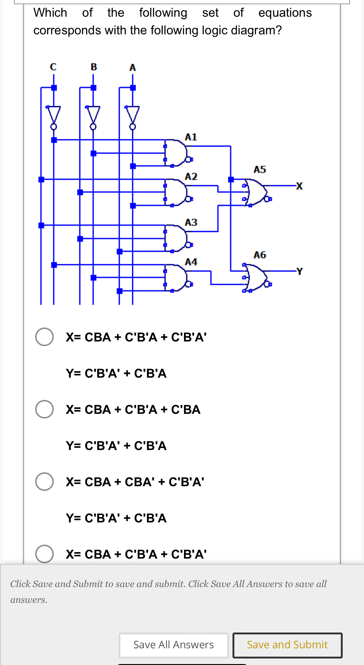 Solved Which of the following set of equations corresponds | Chegg.com