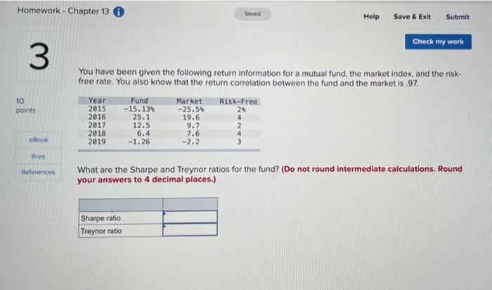 Solved Homework - Chapter 13 Seved Help Save & Exit Submit | Chegg.com