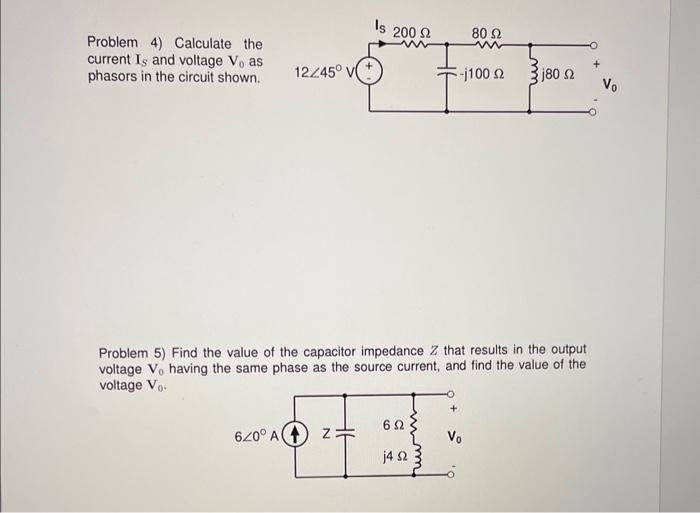 Solved Problem 3) Determine the voltage VL and the current | Chegg.com