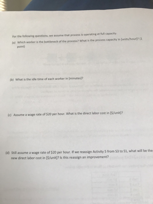 Solved Question 4 (1+2+2+3 points) An assembly-line process | Chegg.com